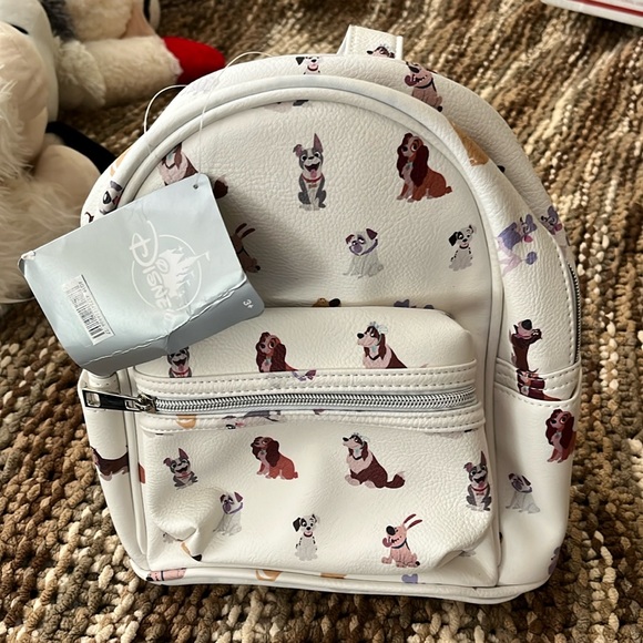 Disney | Bags | Oh My Disney Vinyl Disney Dogs Backpack Cream Color ...